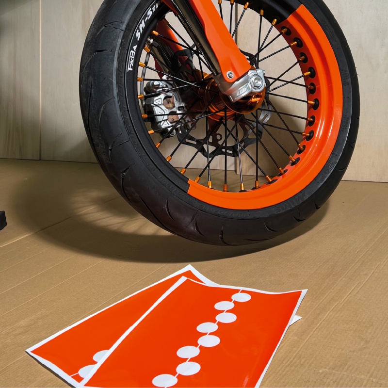 Bicolor Motard Stickers Kit rims | Customize your wheels