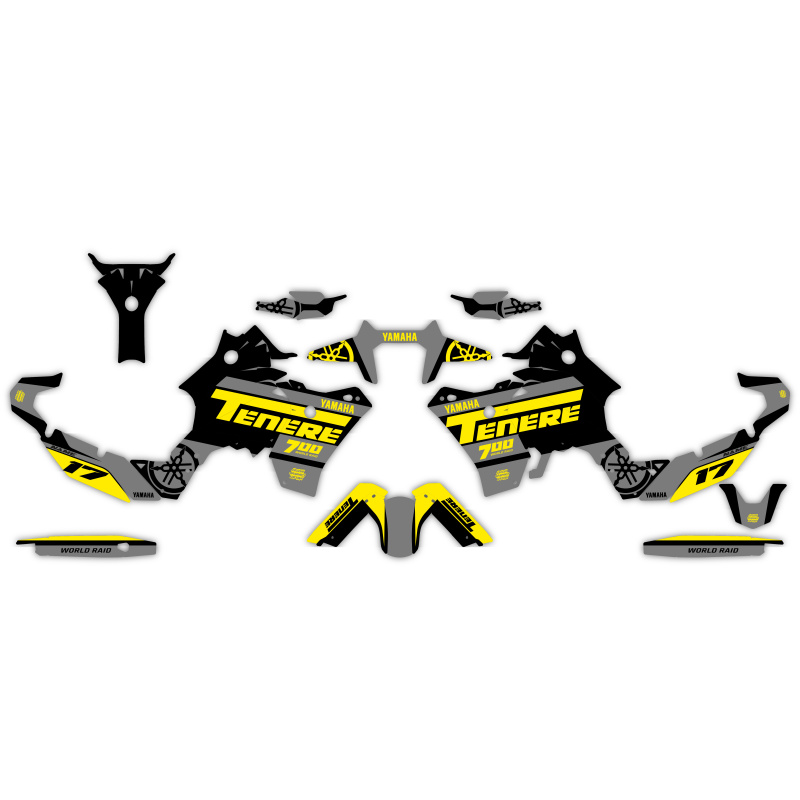 Yamaha Tenere 700 Adventure motorcycle graphics | Custom sticker kit