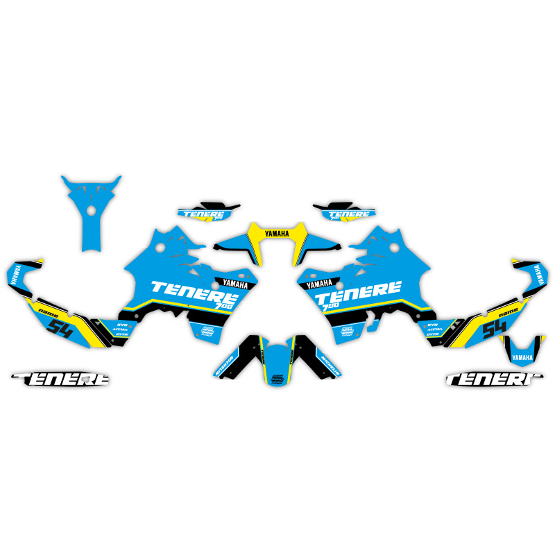 Yamaha Tenere 700 Adventure motorcycle graphics | Custom sticker kit